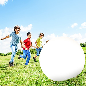 Karenhi 4 Pcs 72 Inch Giant Balloons Big Round Latex Balloon Jumbo Balloons Heavy Duty Balloons Large Inflatable Ball for Birthday Bridal Shower Party Decorations, Inflate with Air and Helium (White)