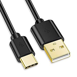 Cmple USB Type-C to USB-A 2.0 Male Charger Type C Fast Charging Cable USB Type-C to USB-A 2.0 Male Charger Type C Fast Charging Cable - 6 Feet Black