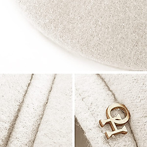 OHYOGA Wool Beret Hat Solid Color French Artist Beret Newsboy Cap for Women Girls SLH2T136, White