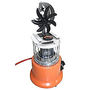 ShuanOzx 5 Blade Silent Heat Powered Stove Fan Compact Fireplace Fan, Portable with Handle, for Indoor, Outdoor Ice Fishing, Camping Gas Furnace,B