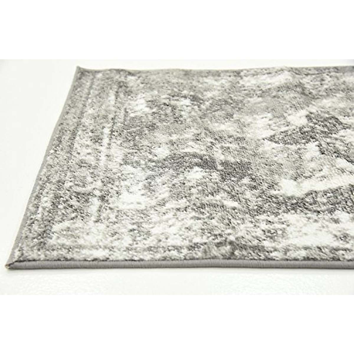 Unique Loom Sofia Collection Area Rug - Salle Garnier (2' x 6' 9" Runner, Gray/ Ivory)