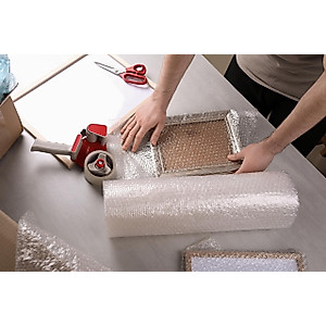 SteadMax 2 Pack Bubble Cushioning Wrap Rolls, 12” x 20’ Total, 3/16” Bubbles, Perforated Every 12”, Packing, Shipping, Moving Supplies (Pack of 2)