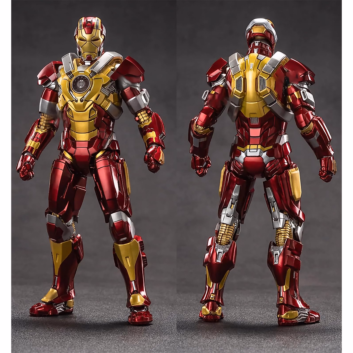 KUOMISUL 7 Inch Ironmɑn MK17 Action Figure,Exquisite Painting Collectible Toy with Lots of Accessories (1/10 Scale)