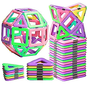 Rock Goldfish Magnetic Blocks Building Toys for Kids, Magnetic Tiles STEM Kit Educational Stacking Blocks Toys for Boys and Girls(X-32)