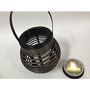 Joyee Garden Ambient Solar Rattan Basket Candle Lamp
