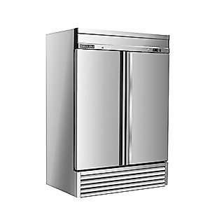 Maxx Cold MXSR-49FDHC Commercial Reach-in Refrigerator Freestanding 2-Door, with Heavy Duty Shelves Digital Controls and Automatic Defrost, Stainless Steel