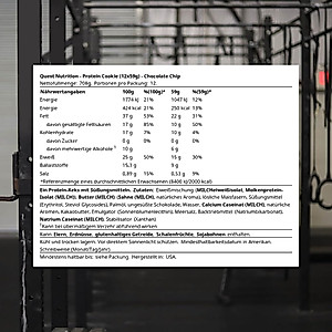Quest Nutrition Protein Cookie, Chocolate Chip, 2.08 Ounce each, 12 Count (Pack of 1)