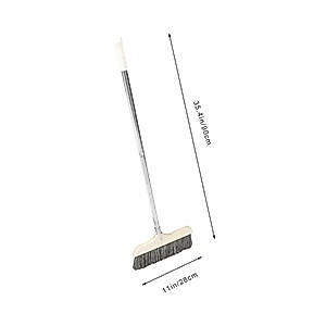 Outanaya Splicable Broom Kitchen Dustpan Hair Sweeping Brooms Stand up Dustpan Telescoping Broom Garden Broom Outdoor Dustpan Kitchen Broom Outdoor Broom Dustpan Rv Broom Stainless Steel
