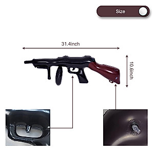 4 Pcs Inflatable Gun Props Costume Accessories Inflatable Machine Gun Cosplay Theme Party Birthday Decoration Balloon
