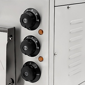 1300W Commercial Pizza Oven, Single Layer Electric Pizza Maker, Adjust from 122-662℉, For 16" Pizza Indoor family party barbecue