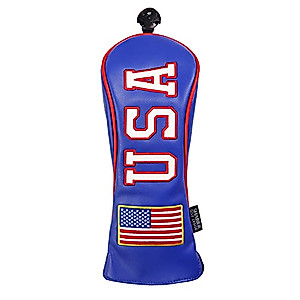USA Stars and Stripes White Vintage Retro Patriotic Driver Fairway Hybird Wood Cover (Hybird Cover)