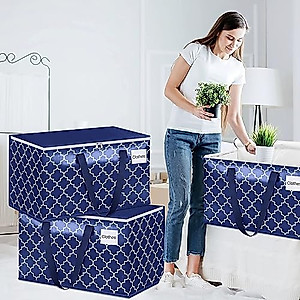 FabSpace Moving Bags, Extra Large Moving Supplies, Heavy Duty Storage Bags, Packing Bags with Reinforced Zippers & Handles, Collapsible Packing Boxes, Storage Totes for Moving, Packing, 125L, 8 Packs