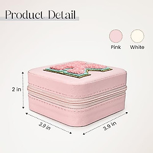 SANDJEST Stainless Steel Slider Tumbler With Handle 40oz & Jewelry Case with Initial K