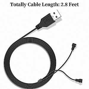 Jaslak Magnetic Universal USB Fast Charging Cable Cord for Massager, Computer USB Adapter Replacement Massager Charging Cord Compatible Backup Charger