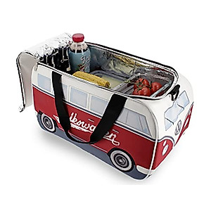 BRISA VW Collection - Volkswagen Samba Bus T1 Camper Van Cooler Bag 25 l (White/Red)