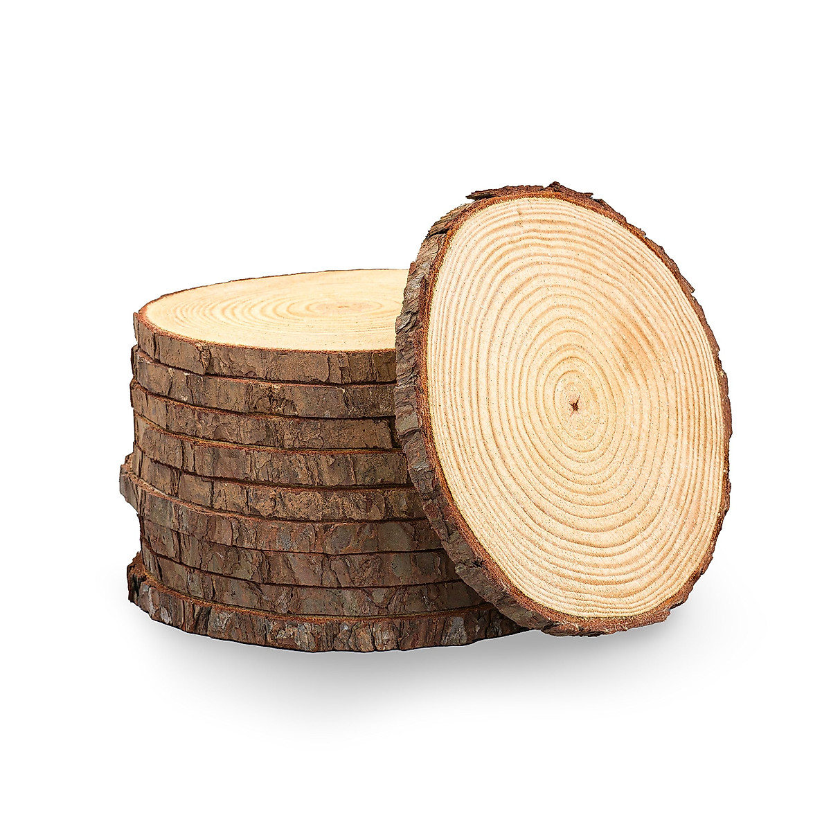 Rustic Wood Slices Set of (14) 8-9 inch Wood Slices! Wood Slices for centerpieces, Natural Wood Slices, Large Wood Slices (14)