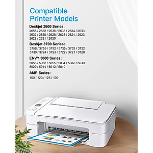 GPC Image Remanufactured Ink Cartridge Replacement for HP Ink 65 65XL Black and Color use with DeskJet 3755 2652 2655 3700 3752 Envy 5055 5052 5000 5010 AMP 100 120 Printer Tray(Black, Tri-Color)