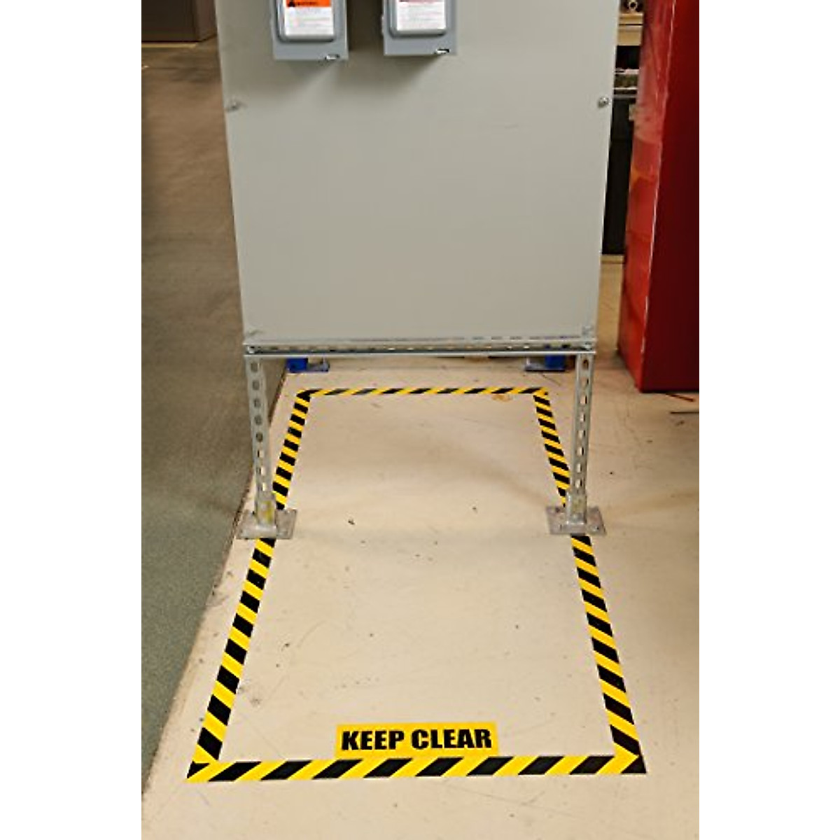 Brady ToughStripe Floor Marking Tape - Yellow and Black, Non-Abrasive Tape - 2" Width, 100' Length - 104317,Black on Yellow