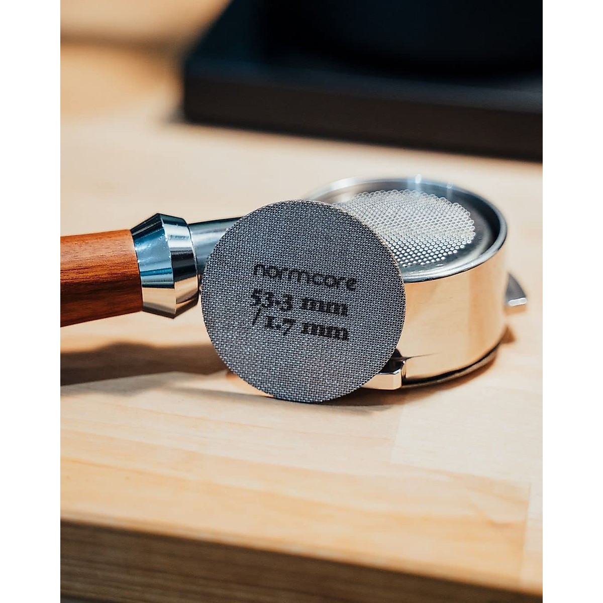 Normcore 53.3mm Puck Screen - Lower Shower Screen - Metal Contact Screen for Espresso 54mm Portafilter Filter Basket - 1.7mm Thickness 150μm - 316 Stainless Steel