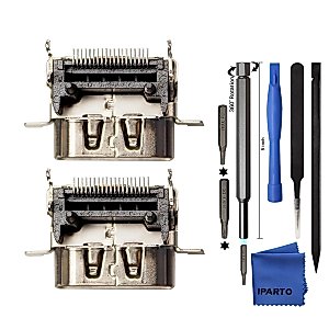 iParto 2 Pack Replacement HDMI Port for Xbox One S Console Display Socket Interface Jack Connector Repair Kit