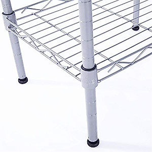 Vasitelan 4 Wire Shelving Steel Storage Rack Adjustable Unit Shelves for Laundry Bathroom Kitchen Pantry Closet