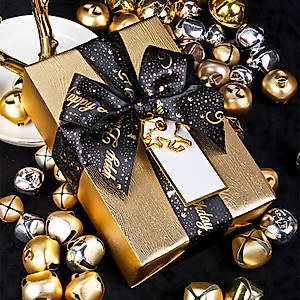 WRAPAHOLIC Wrapping Paper Roll - Basic Texture Matte Gold for Birthday, Holiday, Wedding, Baby Shower Wrap - 30 inch x 16.5 feet