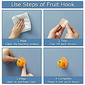 XoYoZo Coat Hook Adhesive Hooks Utility Hooks Cute Hooks Creative Children Bathrobe Hanger Coat Hooks Wall Mounted for Towels Kitchen Hanging Robe 4Pcs