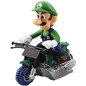 HUAWELL 10 Pcs Supe Mari Bros Kart Pull Back Cars Motorcycle Lugi Yosi Toad Princes Peach Donkey Kong 2.5 Inch for Kid Gift (10 Pcs)