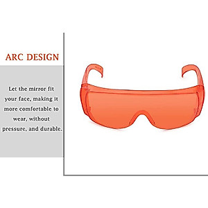 Carejoy Red Goggle Glasses,Dental Eye Protection Spectacles,Teeth Whitening lamp LED/UV Light Protective Eye Spectacles,Lab Safety Dental Protective Eye Glasses Teeth Whitening Tools