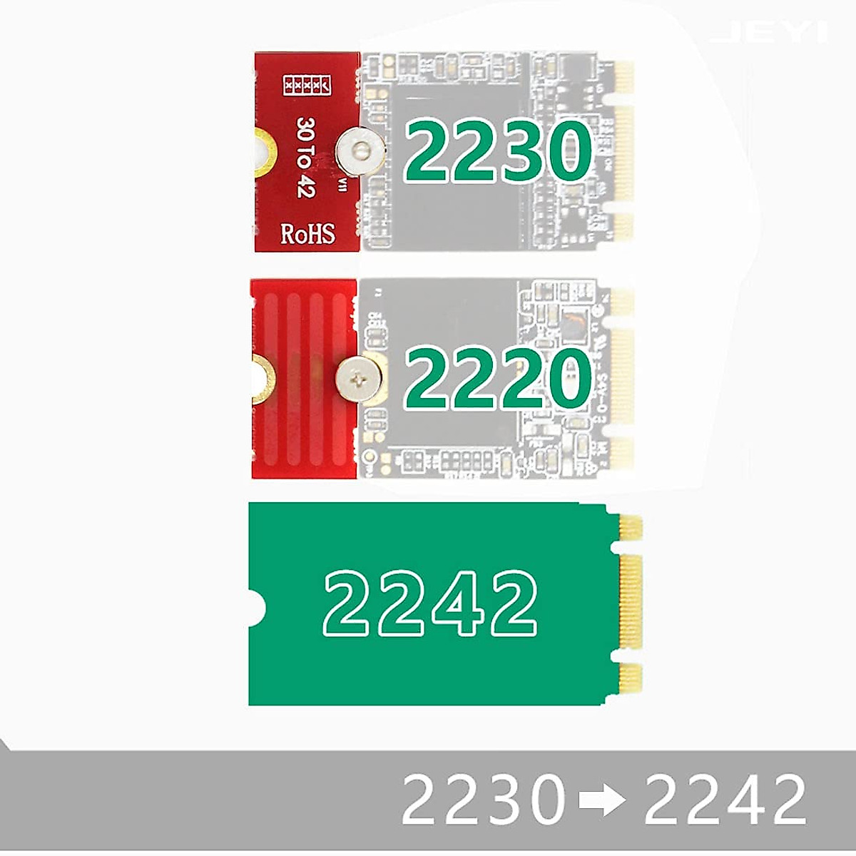 JEYI M2 M2PLUS NGFF NVME m. 2 Extended Transfer 2230, 2242, 2260, 2280 M2 Change Long Size NVME NGFF M.2 U.2 M3 M.3 SSD