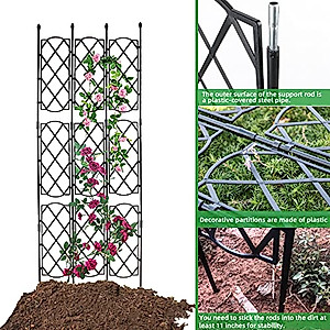 Garden Trellis for Climbing Outdoor Plants 55x18inch Plant Support Structures for Rose Clematis Vine and Climbing Plants