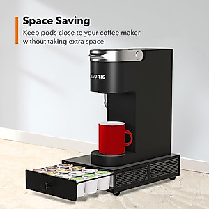 SICHEER K Cup Organization Storage Drawer Maker K Cup Holder Coffee Pod Organizer Stand Tray Counter Rack Countertop Maker Stand Capsules Compatible with Keurig Accessories Holds 24 Pods