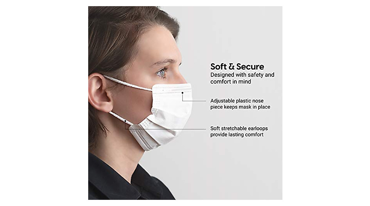 IRIS USA 50 PC Face Masks - Comfortable & Breathable