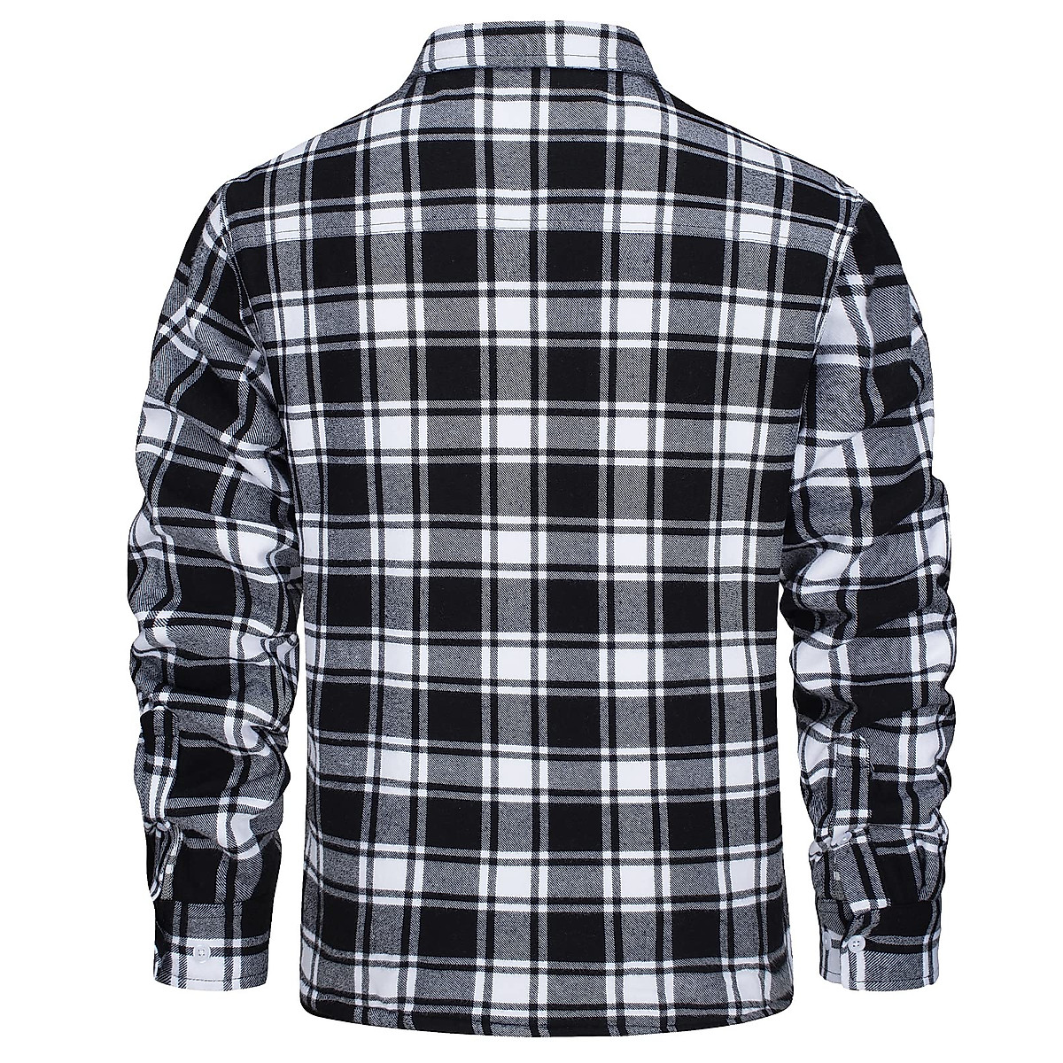 EKLENTSON Flannel Jackets for Men Outdoor Windproof Hiking Skiing Athletic Coat, Black, XX-Large