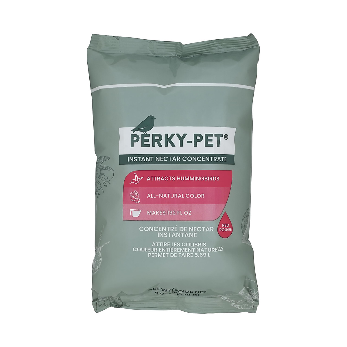 Perky Pet 244SFB Hummingbird Instant Nectar Powder Concentrate - 2lb - Makes 192 oz of Hummingbird Liquid Food Nectar