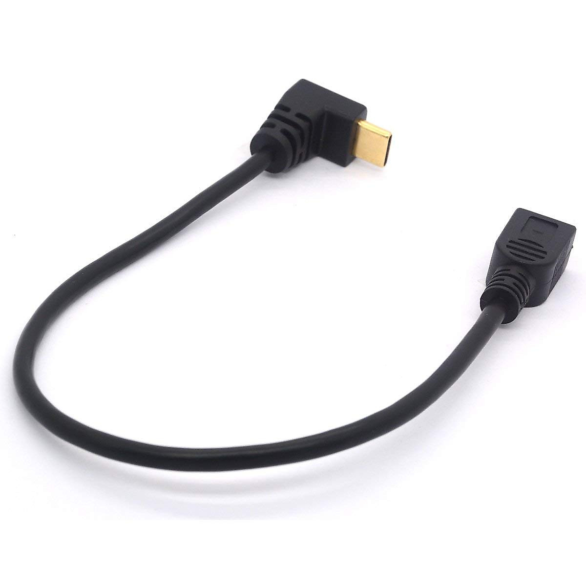 GLHONG USB Type C to Mini 5-Pin Adapter, 1ft/25cm, Right Angled, Male-to-Female, USB 2.0