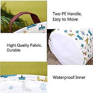 Large Storage Basket,Laundry Hamper/Bathroom/Home Decor/Collapsible Round Storage Bin,Boys and Girls Hamper/Boxes/Clothing(Cars)