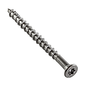 Simpson Strong-Tie T10250WP1 Deck-Drive DWP Wood SS Screw — 10 x 2-1/2 in. T25, Flat Head, Type 316 (1 lb.)