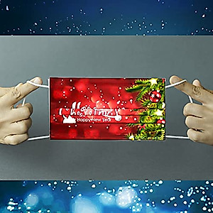 50 Pack Christmas Disposable Face Mask Individually Wrapped,3 Ply Print Holiday Mask stocking stuffer Gift