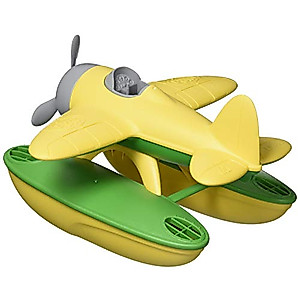 Green Toys Seaplane, Yellow/Green CB - Pretend Play, Motor Skills, Kids Bath Toy Floating Vehicle. No BPA, phthalates, PVC. Dishwasher Safe, Recycled Plastic, Made in USA.