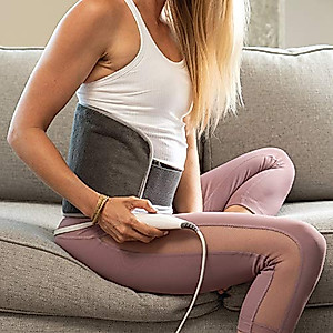 Pure Enrichment® PureRelief™ Lumbar & Abdominal Heating Pad - 4 Heat Settings, Adjustable Belt, Hot/Cold Gel Pack, and Storage Bag - Ideal for Back Pain and Abdominal Cramps
