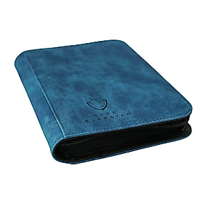 Card Guardian - 4 Pocket Premium Binder with Zipper and Side Loading Pockets for 160 Cards Trading Card Games TCG (Red) Perfect Card Binder Yugioh Cards MTG Binder Sports Card Binder