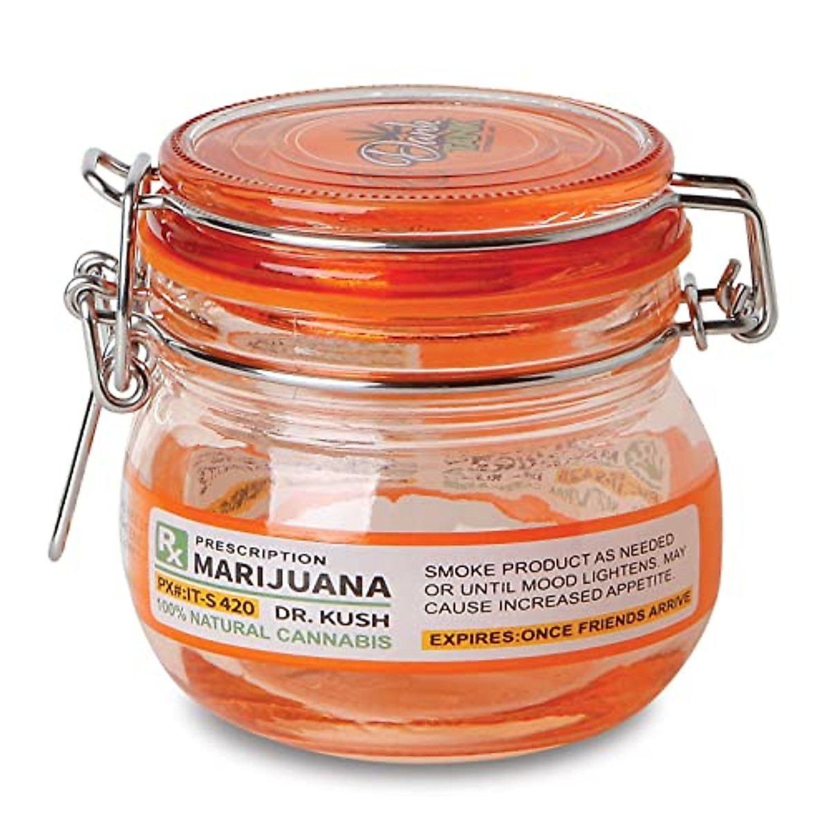 KEEP YOUR HERBS FRESH!!!!-- SUPER HEAVY DUTY 5 Oz Glass Stash Jar with Air Tight Seal - Small (Prescription)