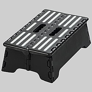 Portable Folding Step Stool, 5 inch Lightweight Anti-Skid Stepping Stool, Non-Slip Textured Grip Surface for Adults Seniors at Home, Kitchen, Bathroom, Bedroom, Closet, Holds Up to 300 Pounds