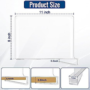12 Pack Clear Acrylic Shelf Dividers for Closet Shelf Organizer of Bedroom Kitchen Office Bathroom Organizer for Clothes Books Hats and Handbags