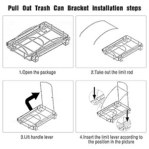 Farafox Pull Out Trash Can Under Cabinet - Adjustable Trash Can Slider for Kitchen Cabinet, Kitchen Trash Can Under Cabinet Trash for Home Base Kitchen Cabinet(Only Trash Can Slide)