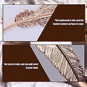 Nebel 14 Pieces Metal Bookmarks Feather Bookmarks Metal Feather Bookmarks Perfect Gift for Woman and Kids