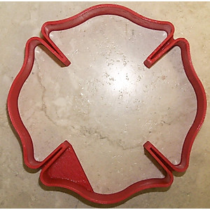 FIRE STATION RESCUE DEPARTMENT LOGO CROSS SYMBOL OUTLINE COOKIE CUTTER MADE IN USA PR911