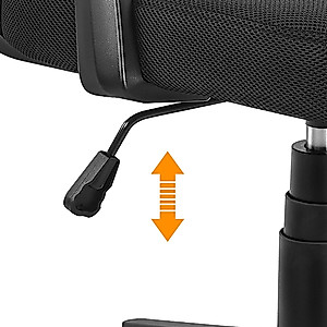 Yaheetech Set of 2 Mid-Back Mesh Office Desk Chair Ergonomic Task Swivel Rolling Executive Chair with Adjustable Arms and Lumbar Support for Office Conference Room and Study Room, Black