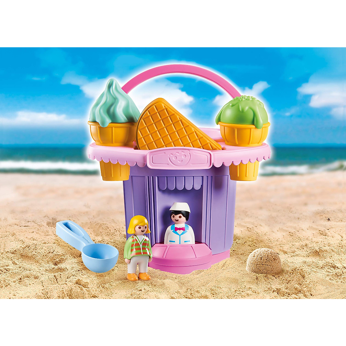 Playmobil 9406 Ice Cream Shop Sand Bucket, Multicolor